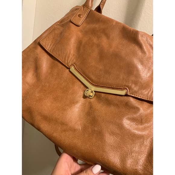 Botkier | Bags | Brown Botkier Leather Satchel With Crossbody Strap ...